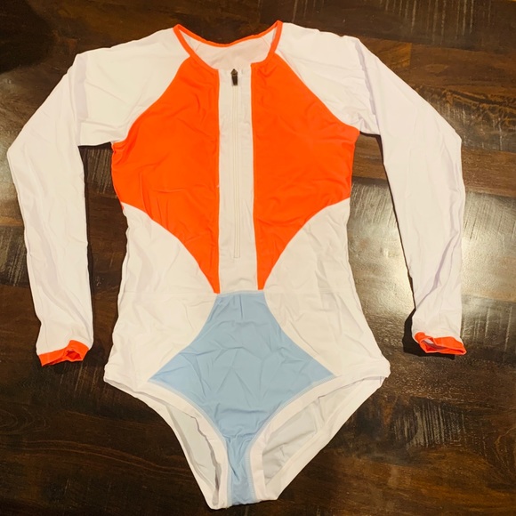 Swim | New Surf Long Sleeve Zipper One Piece Rash Guard | Poshmark